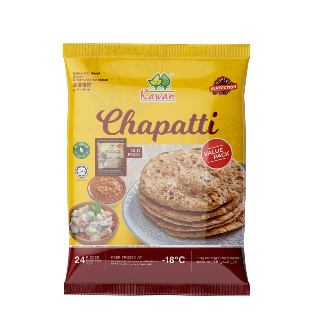 Roti Chapatti Value Pack (30 pcs - 1.2kg) - Kawan Food Online Malaysia