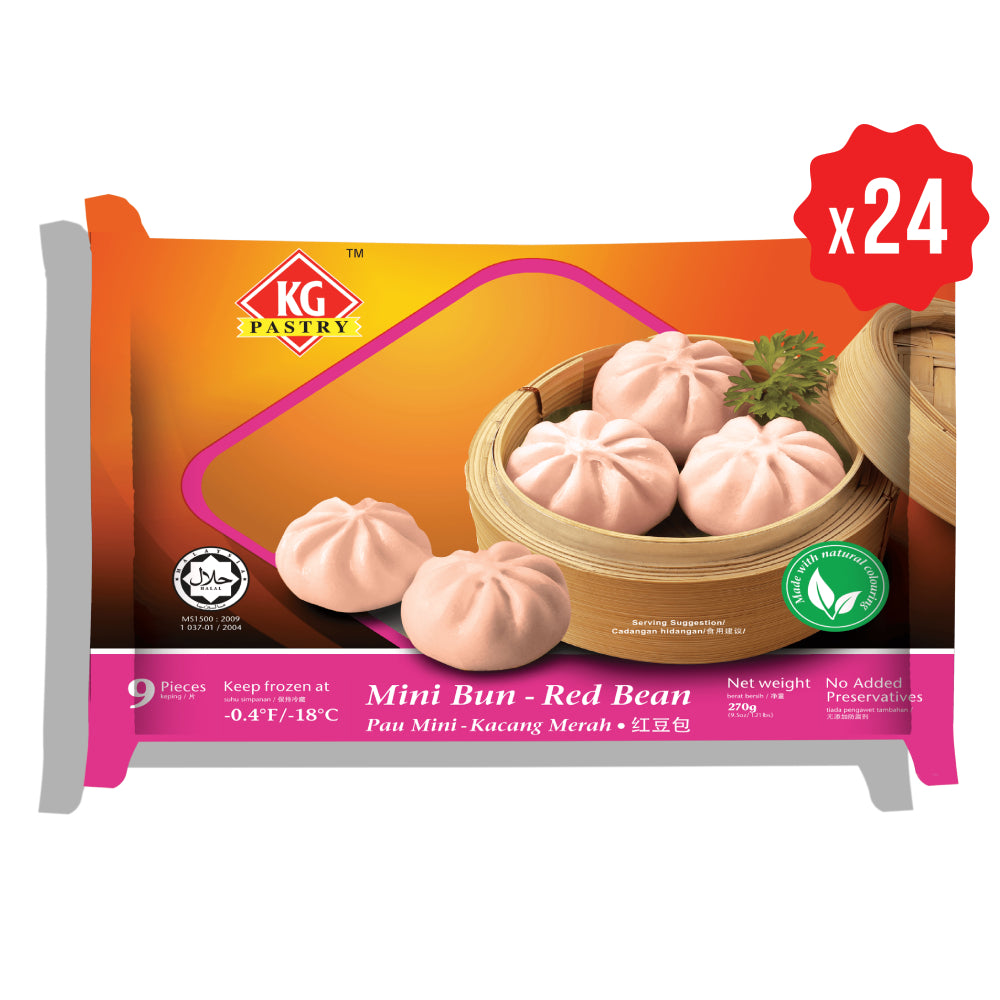 [Retail] Mini Red Bean Bun (Pau) (9 pieces x 24 packets) - Kawan Food ...