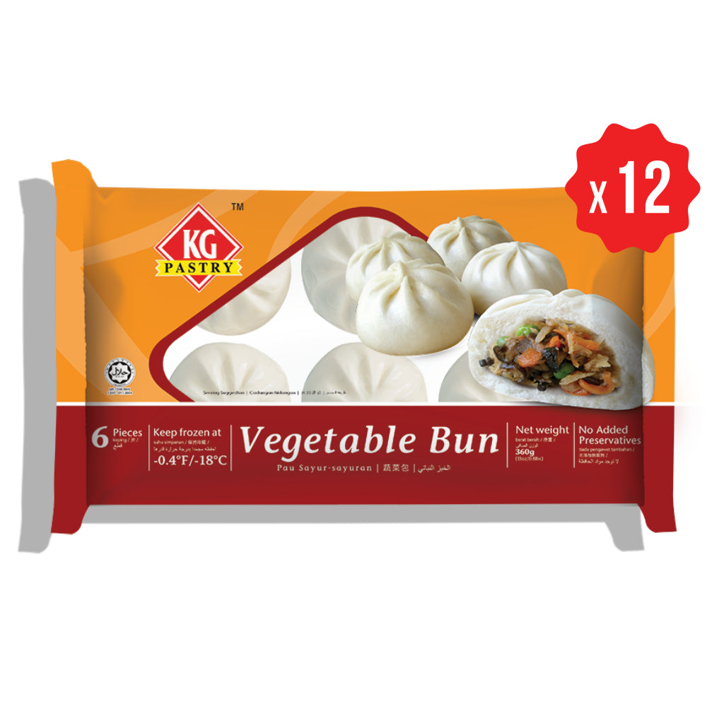 [Wholesale] Vegetable Bun (Pau) (6 pieces x 12 packets) – Kawan Food