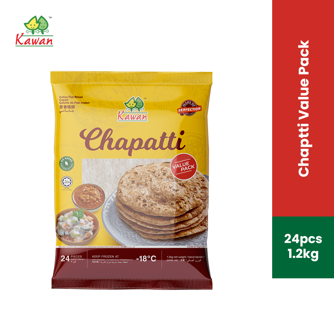 Roti Chapatti | Kawan Food Malaysia – Value Pack 30 pcs (1.2kg)