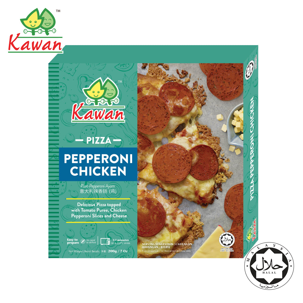[Wholesale] KAWAN Pepperoni (Chicken) Pizza (200g x 18 pkts) – Kawan Food