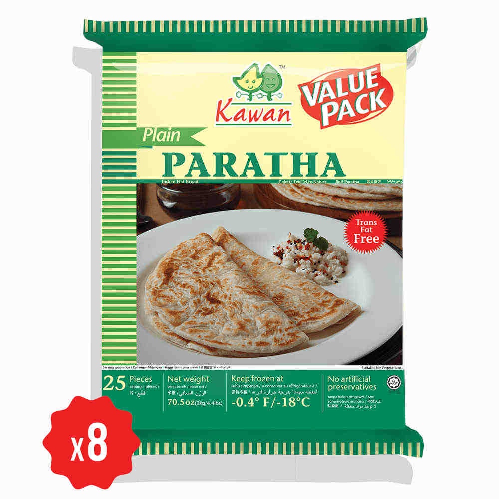 [Retail] Plain Paratha Value Pack (25 pcs x 8 packets) - Kawan Food ...