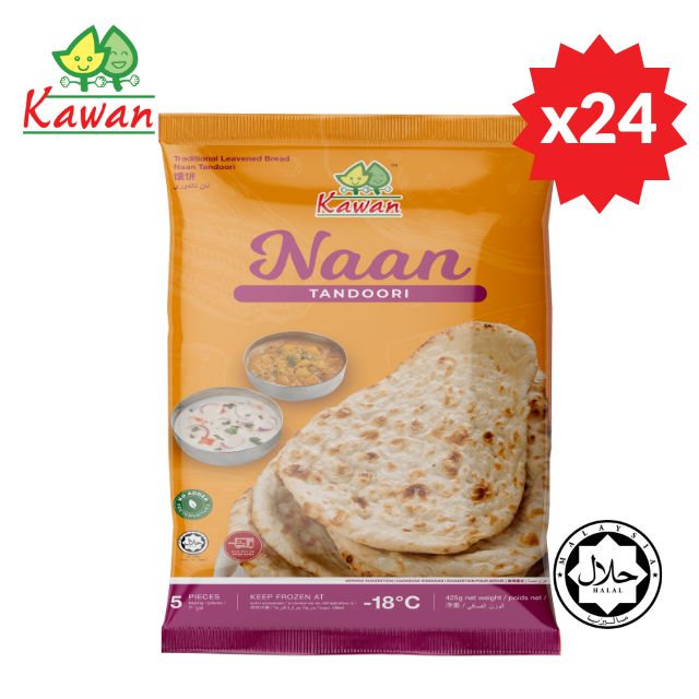 [Wholesale] Tandoori Naan (5 pcs x 24 packets) - Kawan Food Online Malaysia